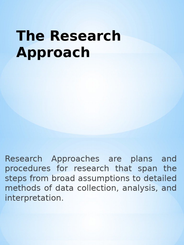 The Research Approach | PDF