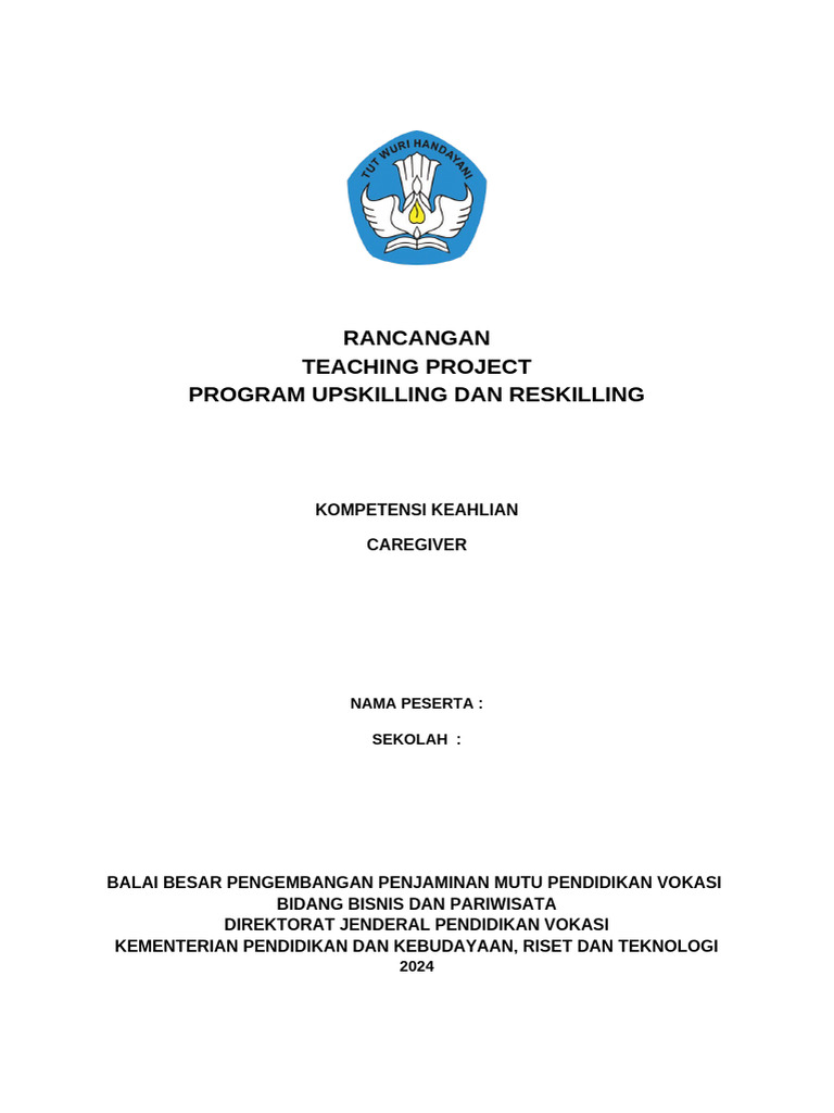 Rancangan Teaching Project Program Upskilling Dan Reskilling | PDF