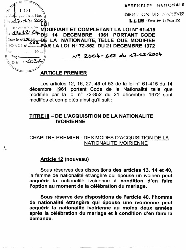 Loi de 2004 | PDF