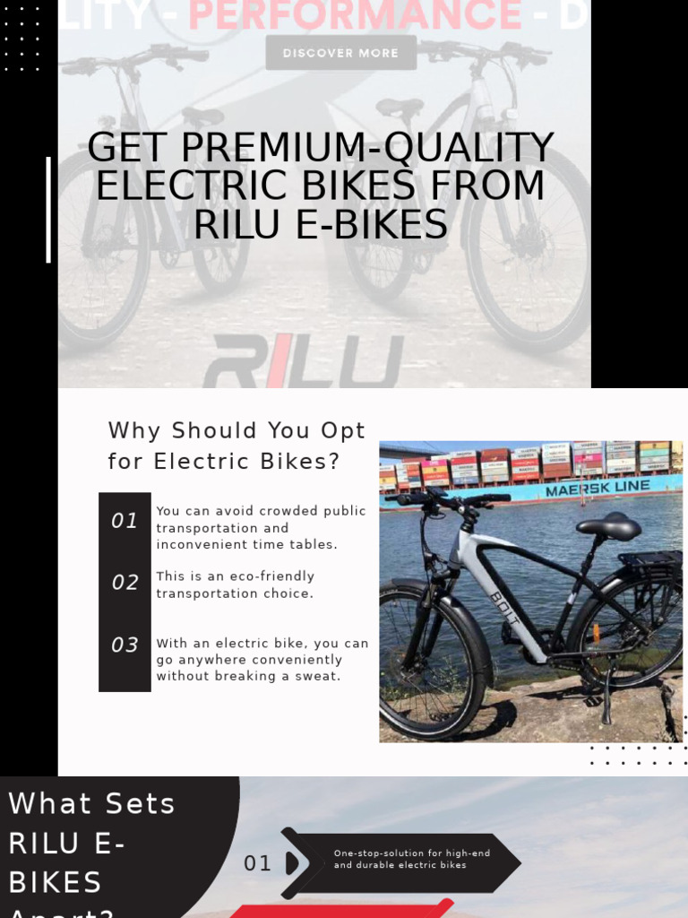 Get Premium-Quality Electric Bikes From RILU E-BIKES | PDF