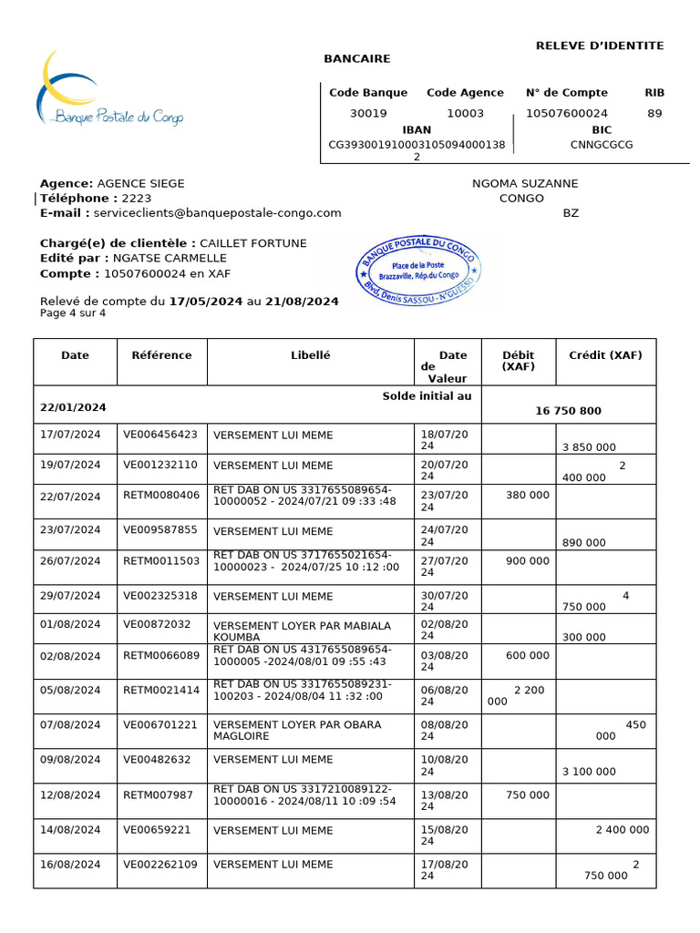 Releve Bancaire | PDF
