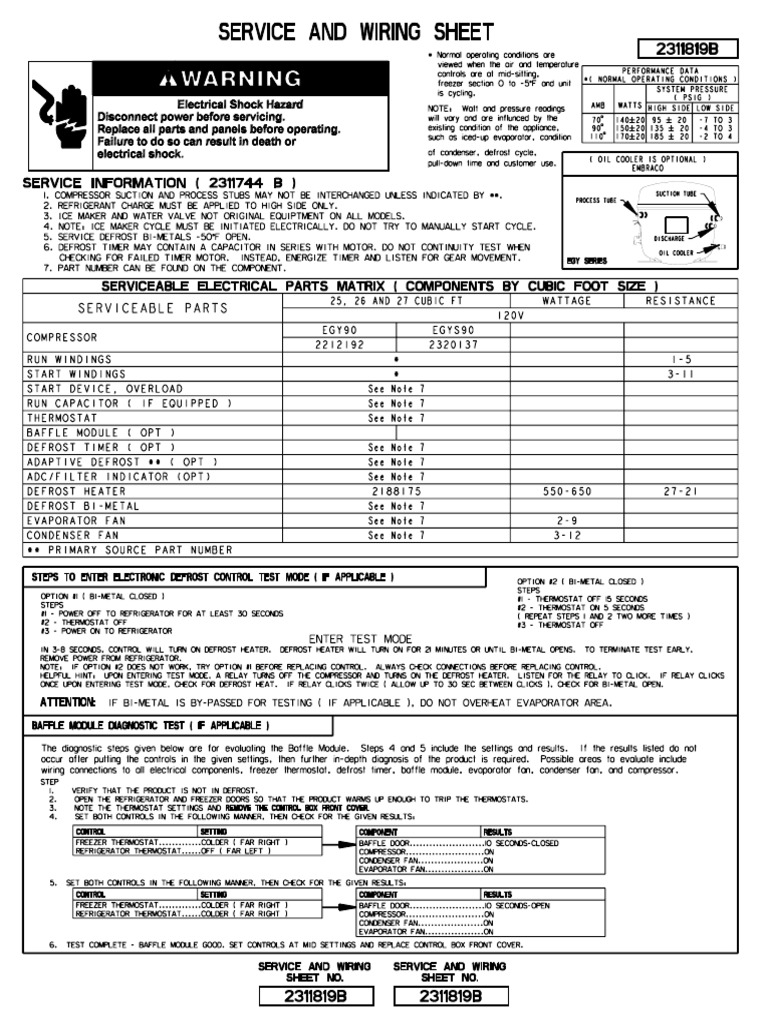 Wiring Sheet - 2311819 | PDF