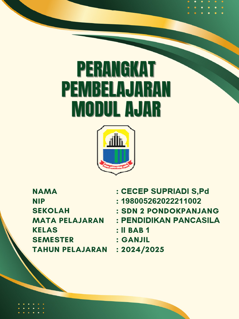 Modul Ajar PKN Kelas 2 Semester 1 | PDF