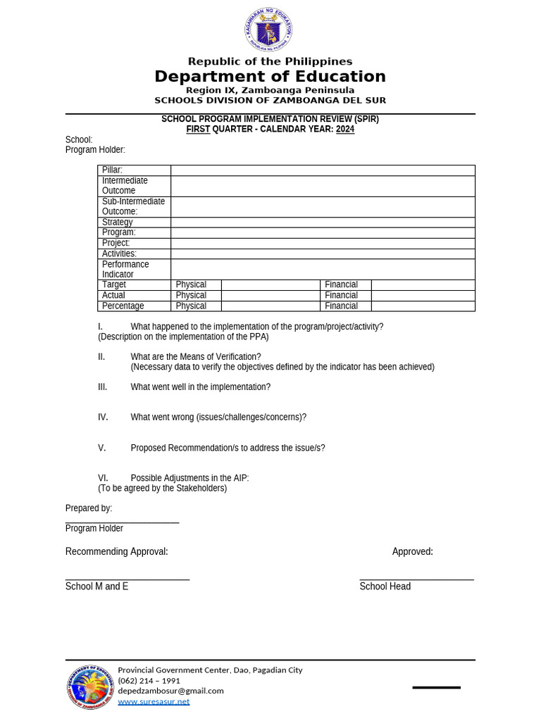 School PIR 2024 | PDF