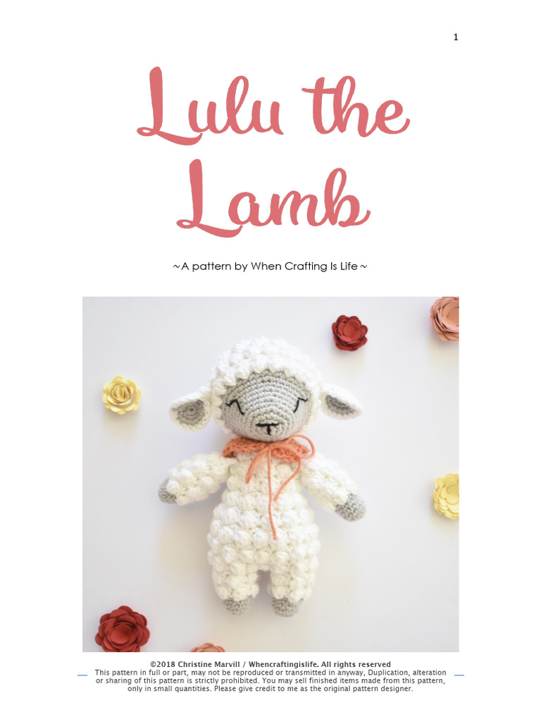 Lulu The Lamb Pattern | PDF