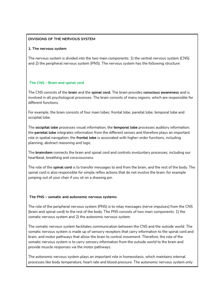 AQA A-Level Psychology | PDF | Chemical Synapse | Inhibitory ...