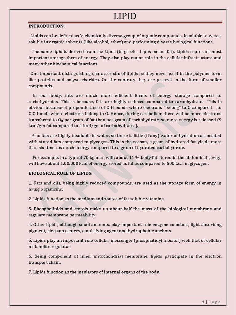 Lipid | PDF