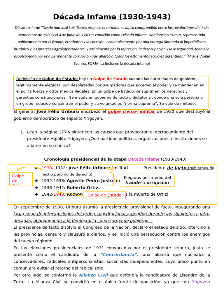 Década Infame (1930-1943) | PDF
