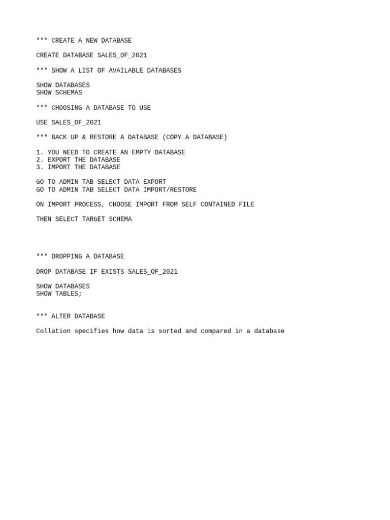 Using Mysql Databases | PDF