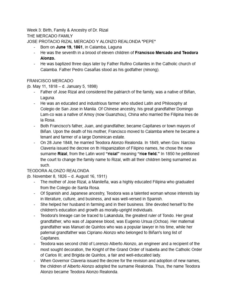 Rizal Week 3 5 | PDF | Classics