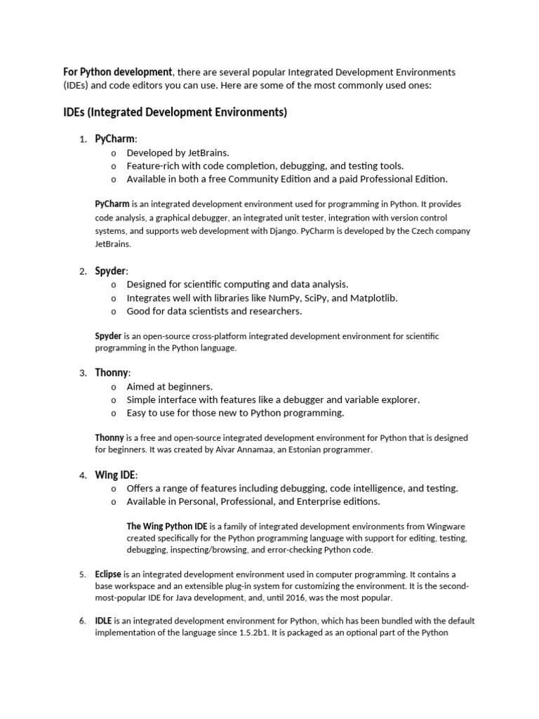 Python Development | PDF