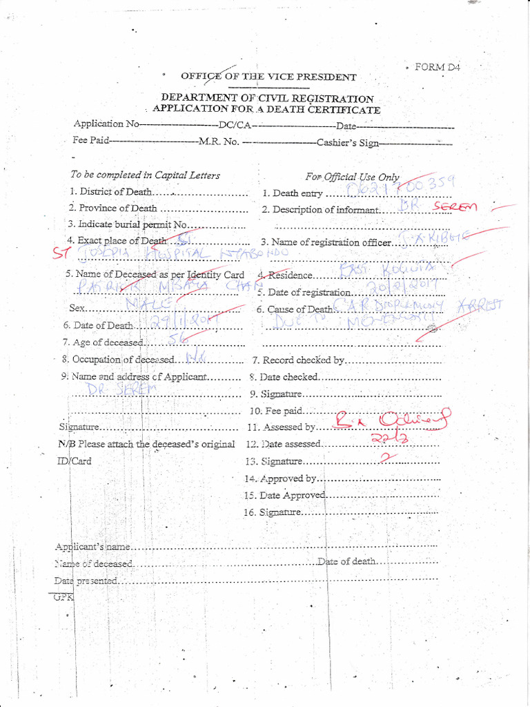 Kenya Burial Permit Application Guide | PDF