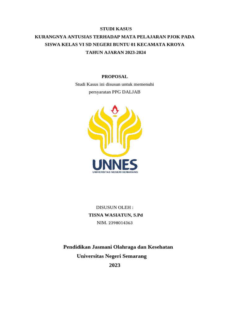 Studi Kasus Pjok | PDF | Karier & Perkembangan