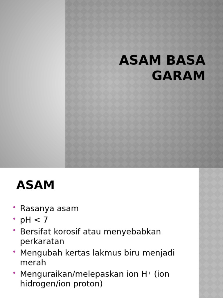 Asam Basa Dan Garam | PDF