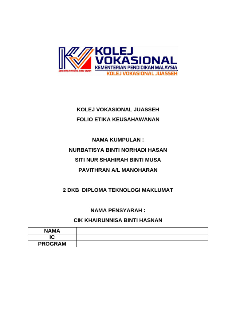Folio Etika Perniagaan | PDF