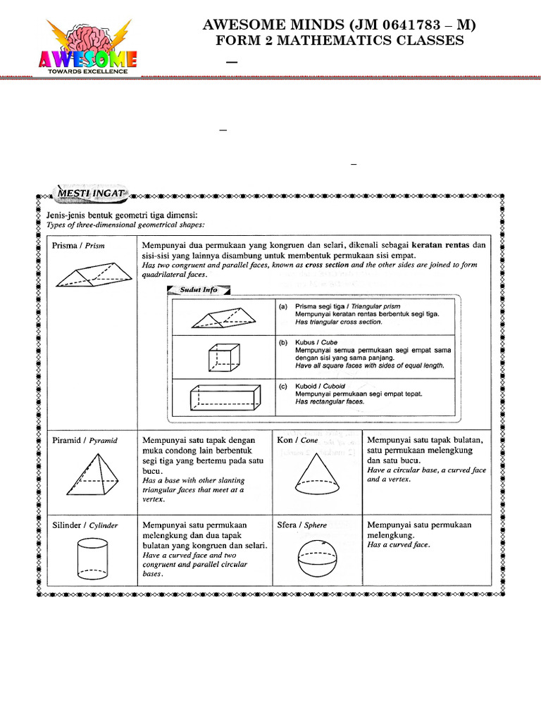 Awesome Form 2 Chapter 6 Part 1 2024 | PDF