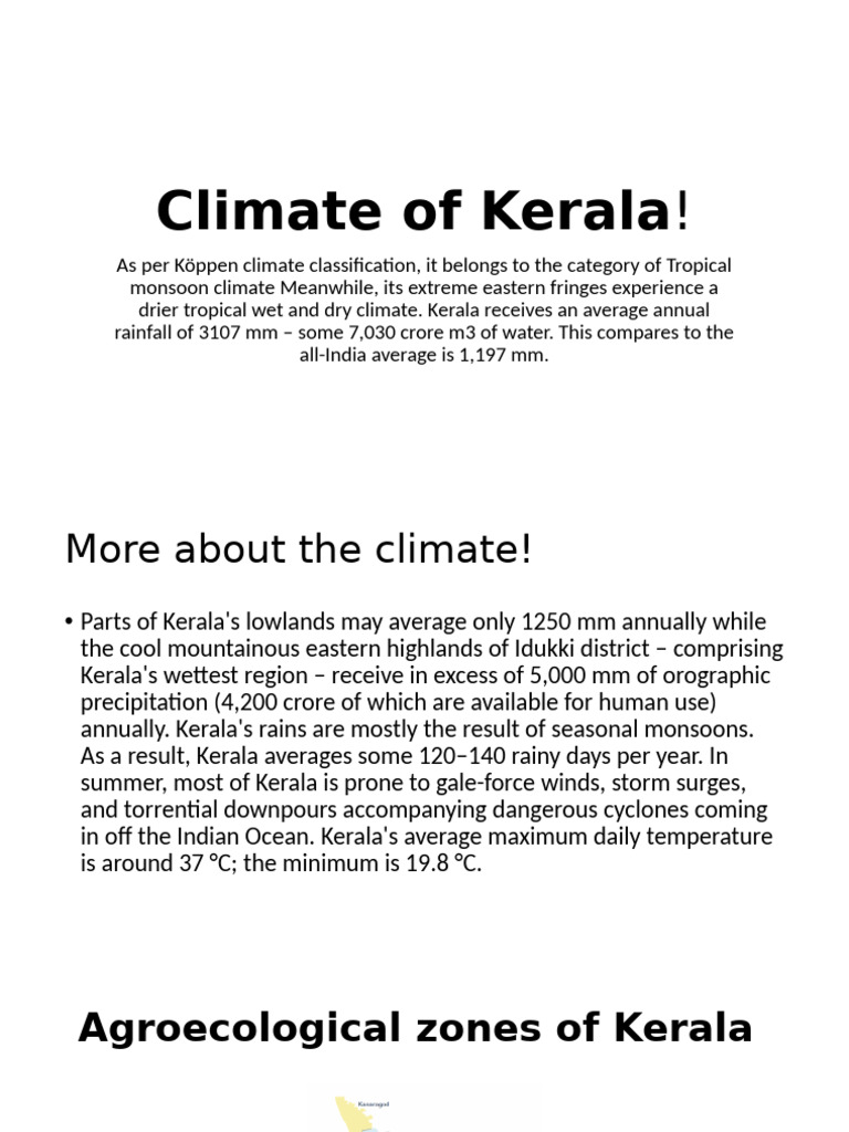 Climate of Kerala! | PDF