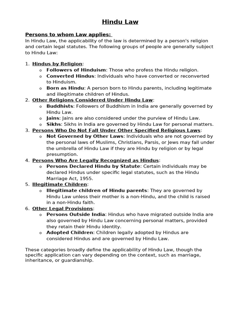 Hindu Law | PDF