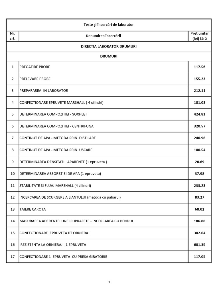 Servicii Laborator | PDF