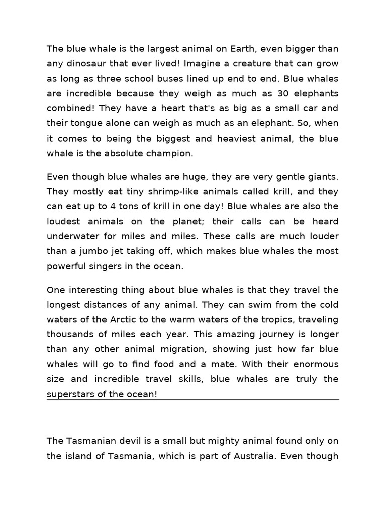 The Blue Whale Is The Largest Animal On Earth | PDF