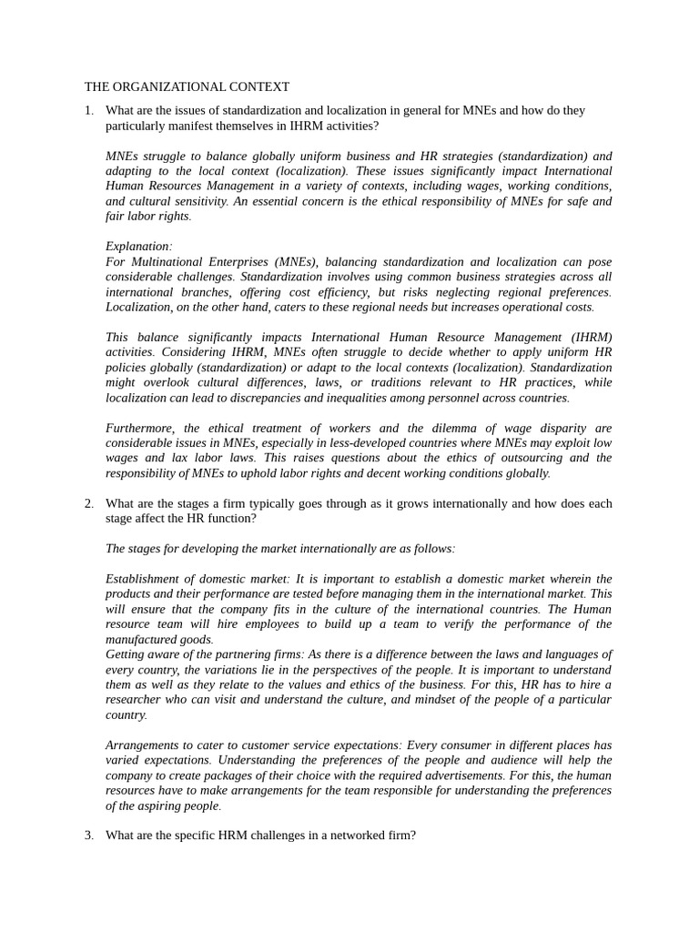 The Organizational Context | PDF