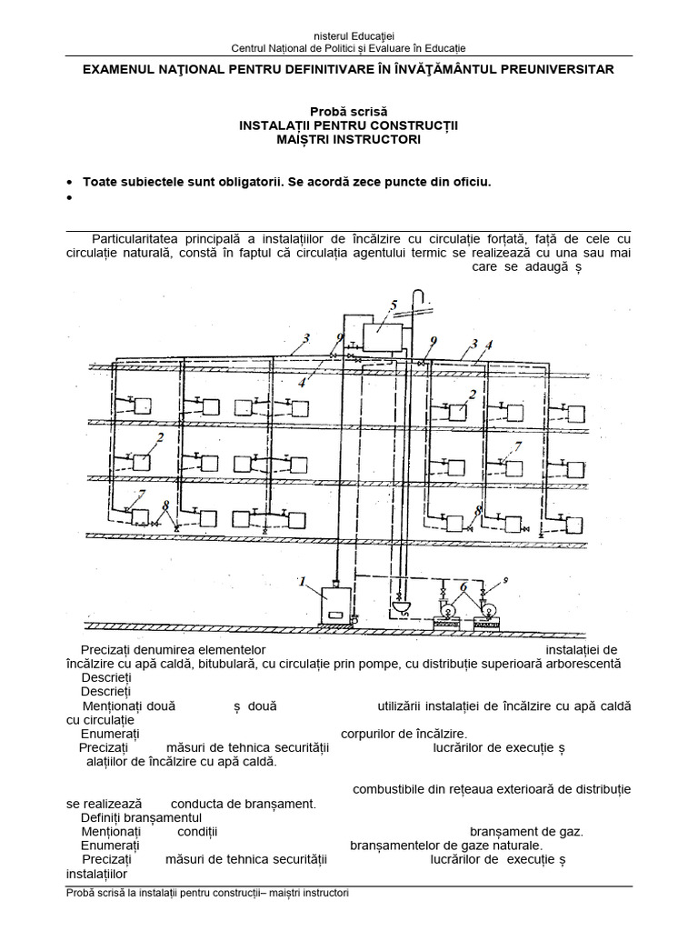 Def 052 Instal Constructii M 2024 Var Model | PDF