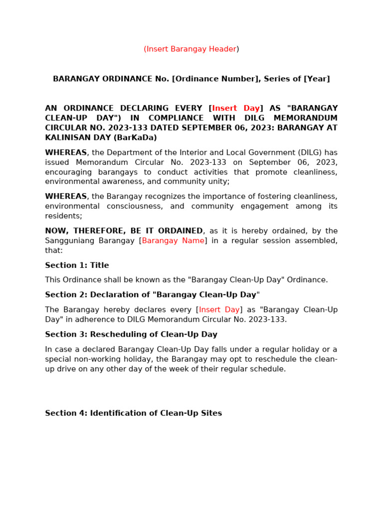 Brgy Ord BARKADA | PDF