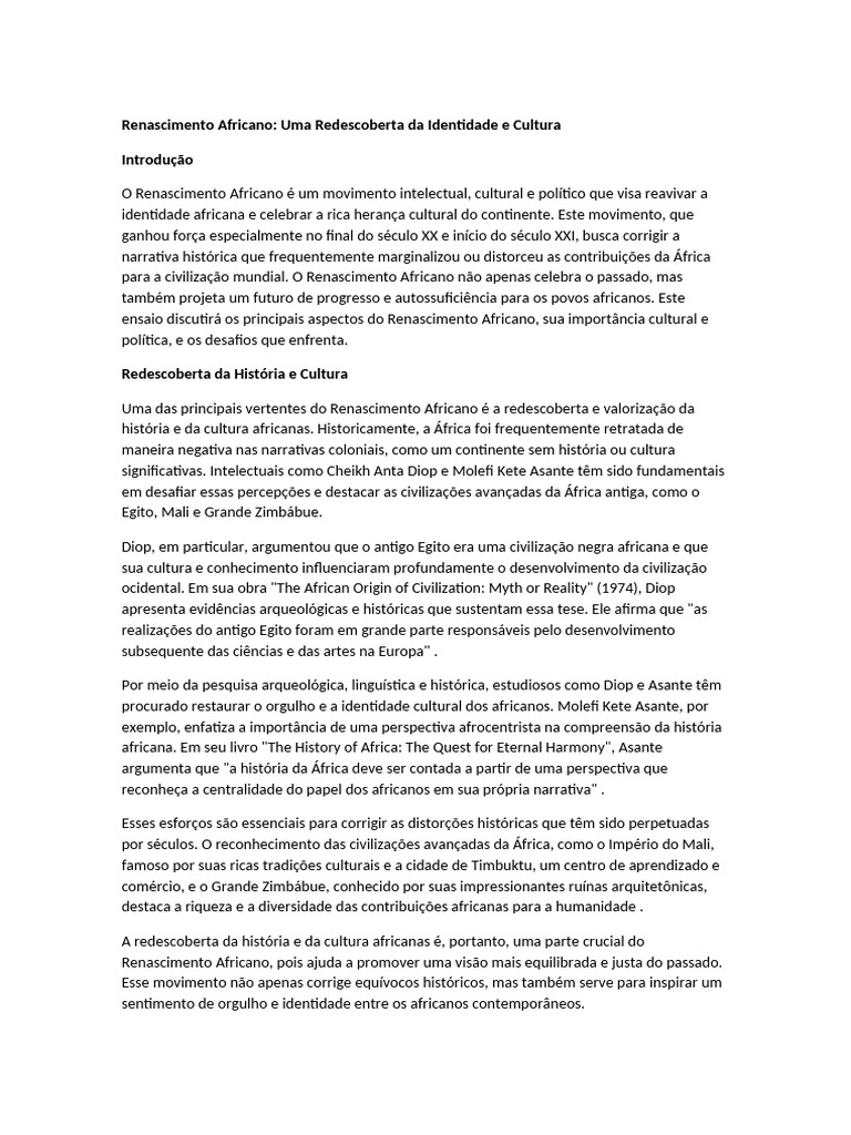 Renascimento Africano | PDF