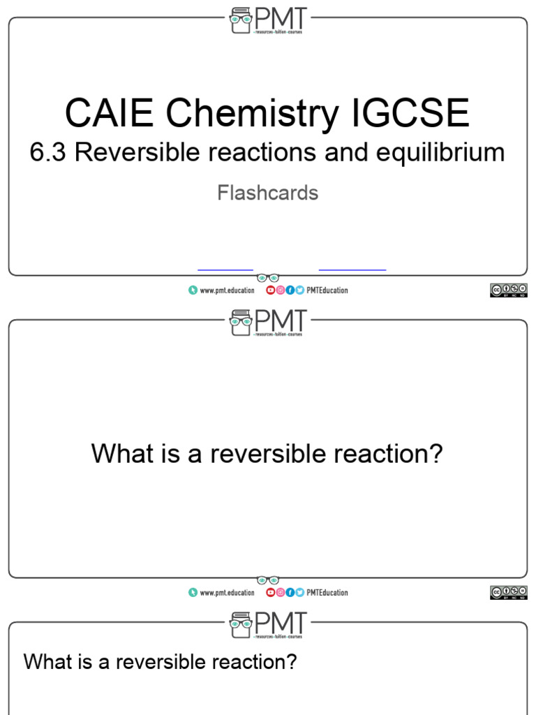 6.3 Reversible Reactions and Equilibrium-4 | PDF