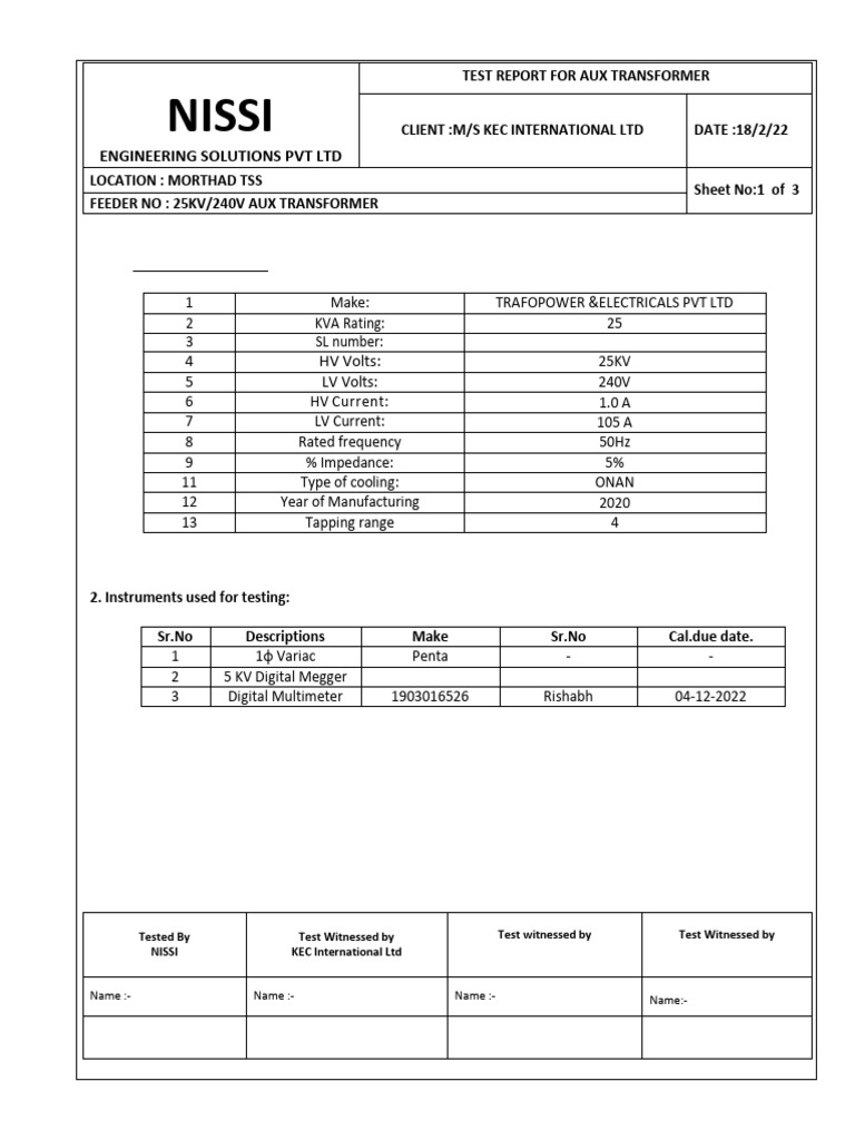 Nissi: Engineering Solutions PVT LTD | PDF