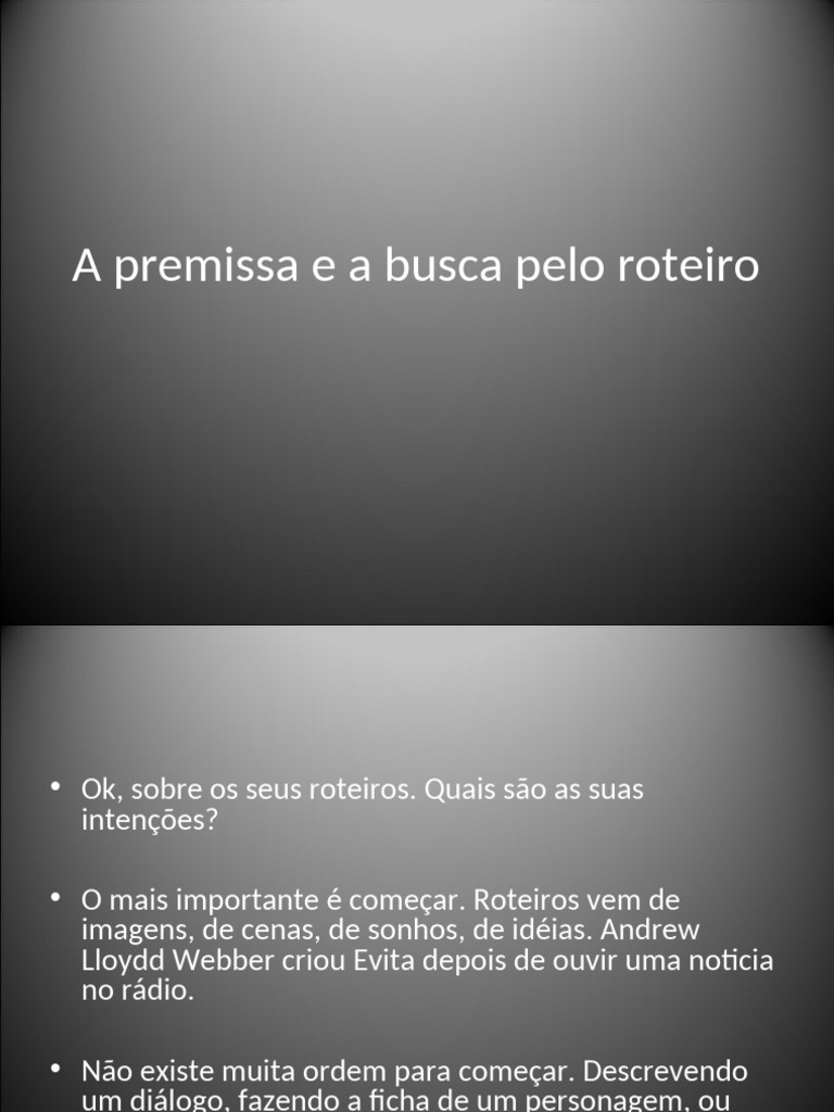 Roteiro Final - Aula 3 | PDF | Roteiro