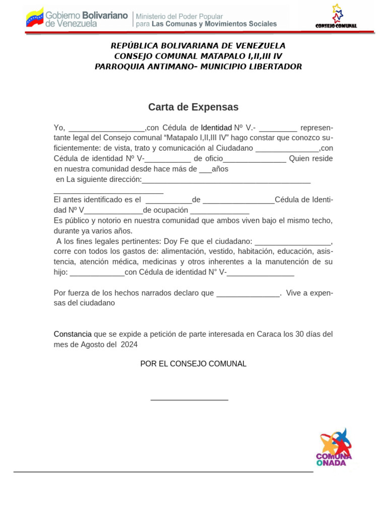 Carta de Expensas | PDF