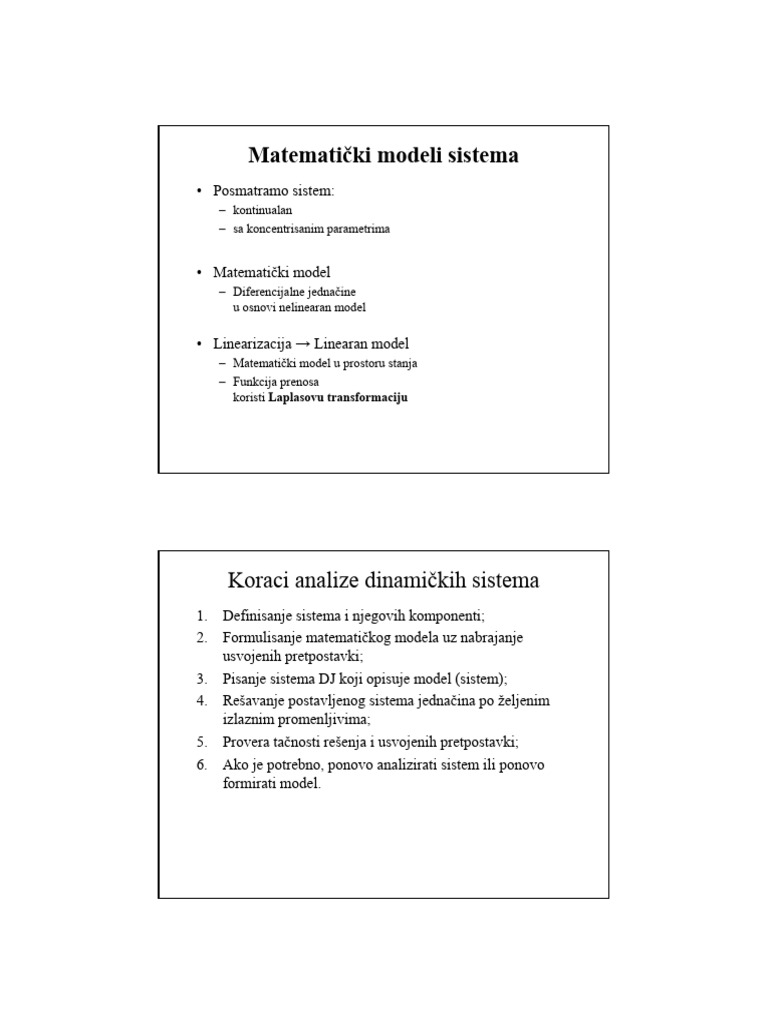 Matematicki Modeli | PDF