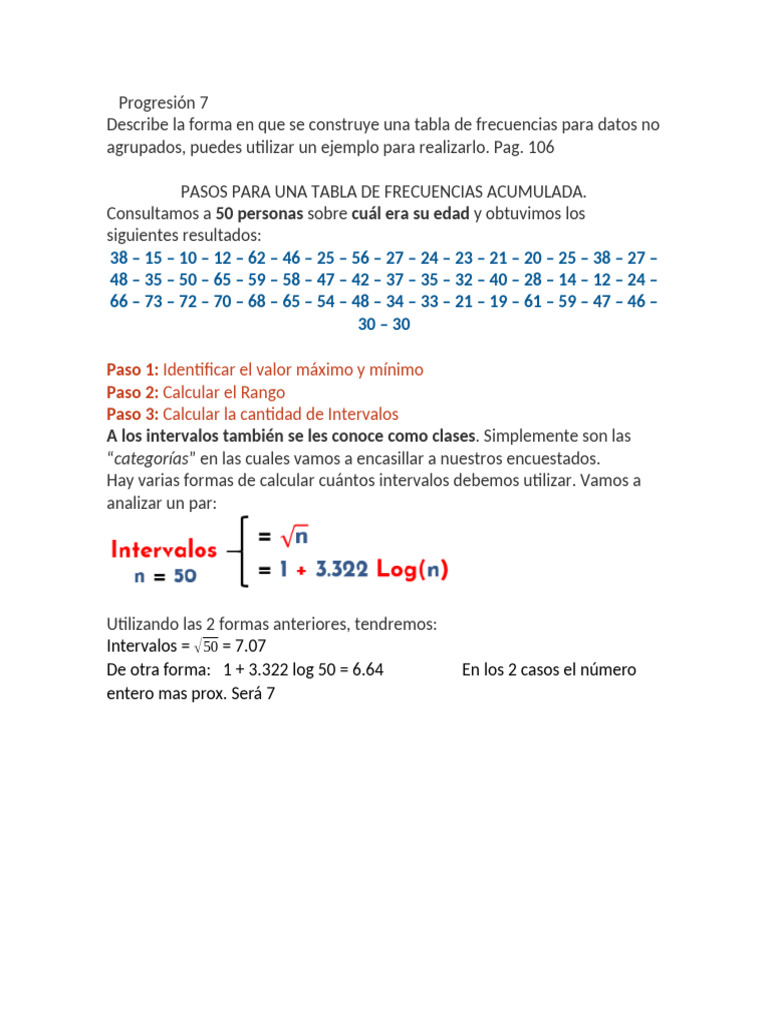 Ejercicio Tabla de Frecuencias | PDF