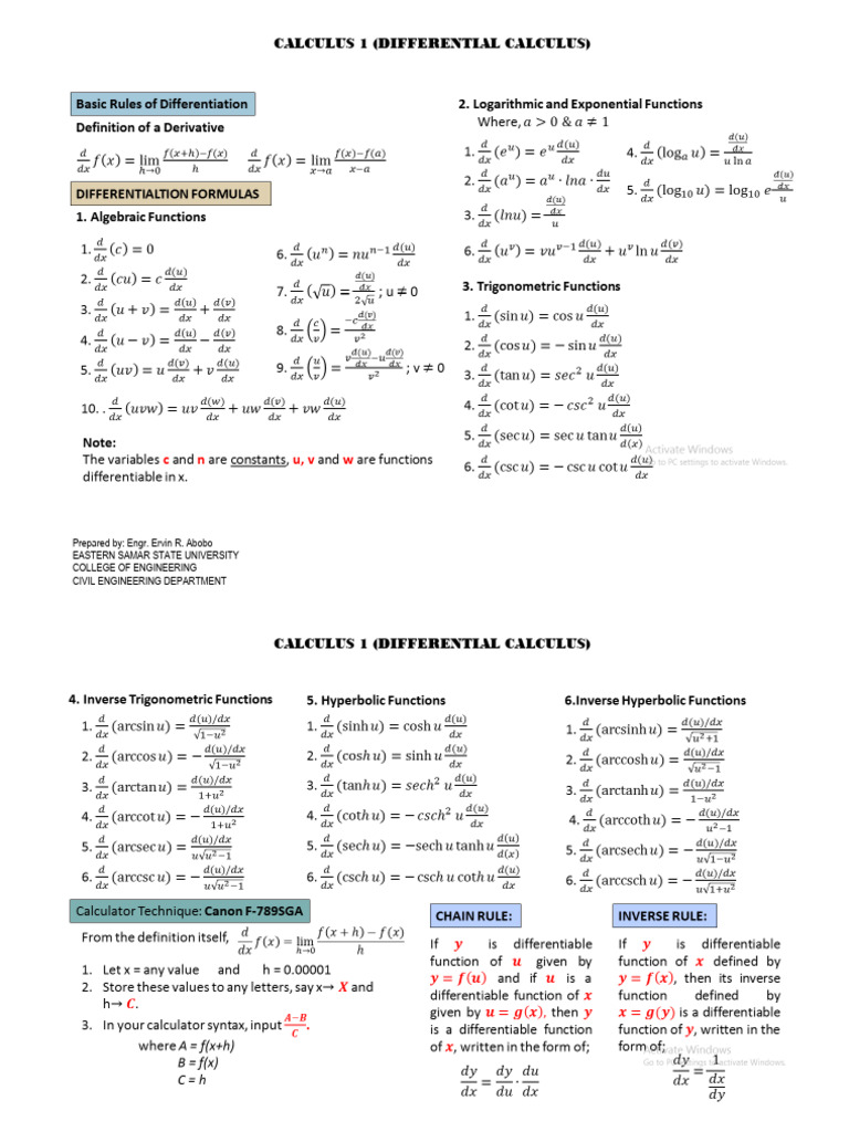 Calculus 1 Module 2 | PDF