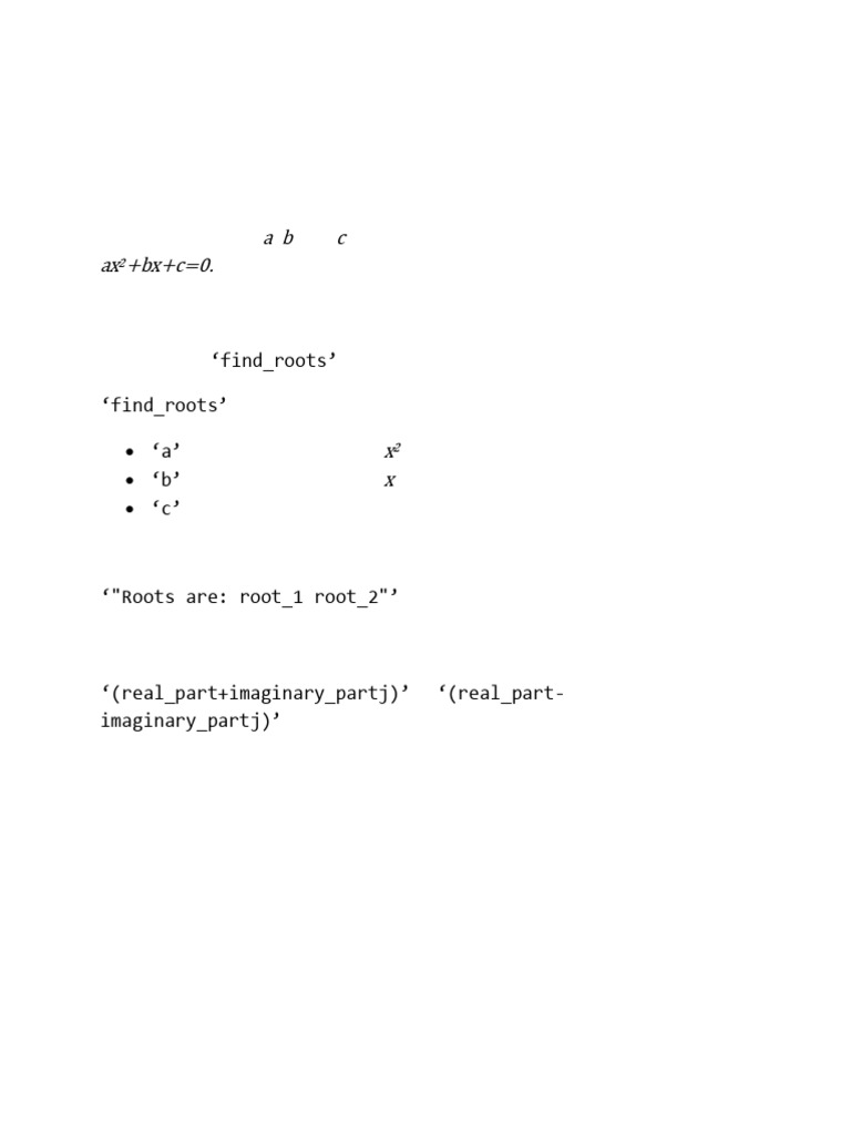 Quadratic Equation Solver | PDF