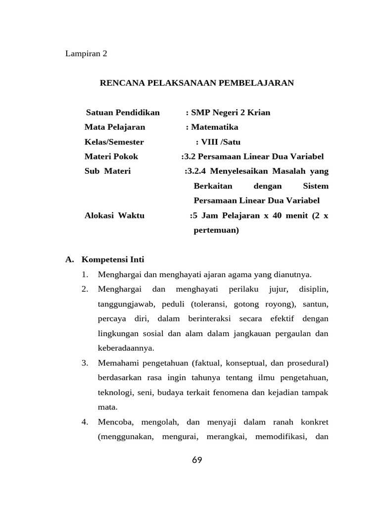 Lampiran 3 RPP | PDF