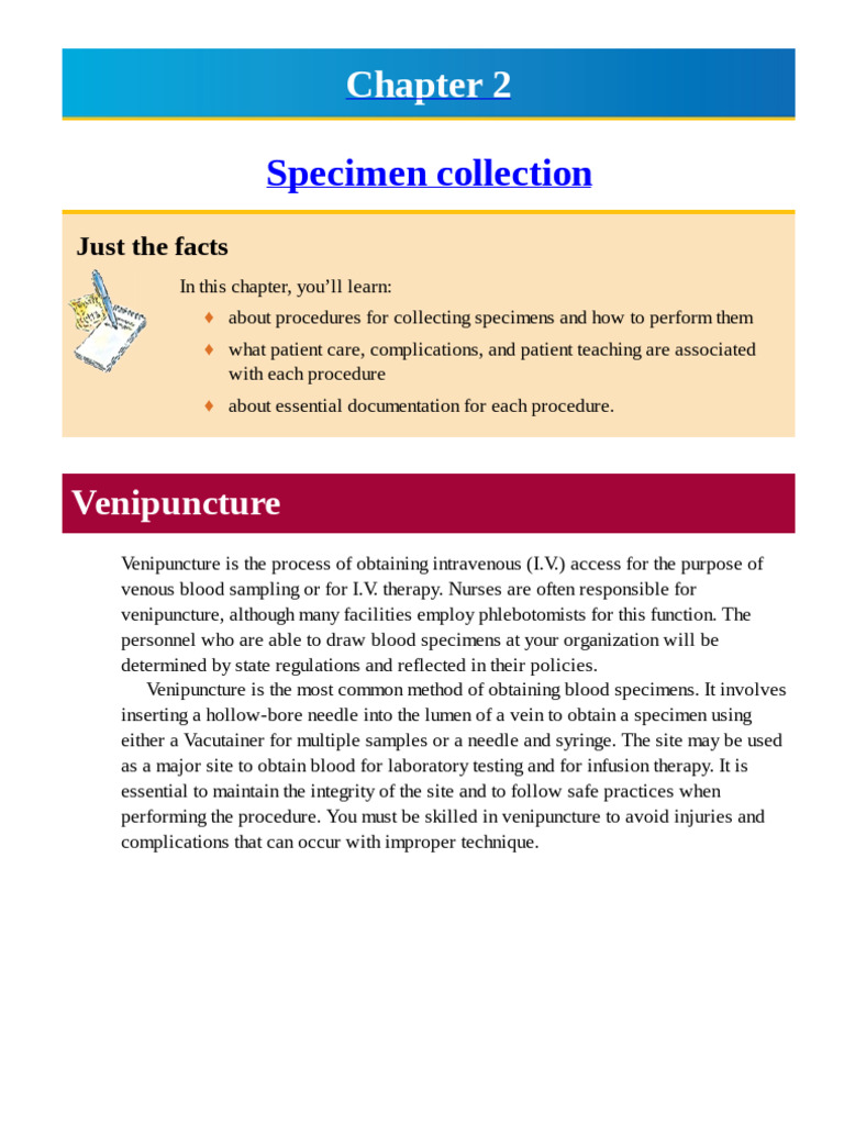 Nursing Procedures Made Incredibly Easy! - (2 Specimen Collection) | PDF