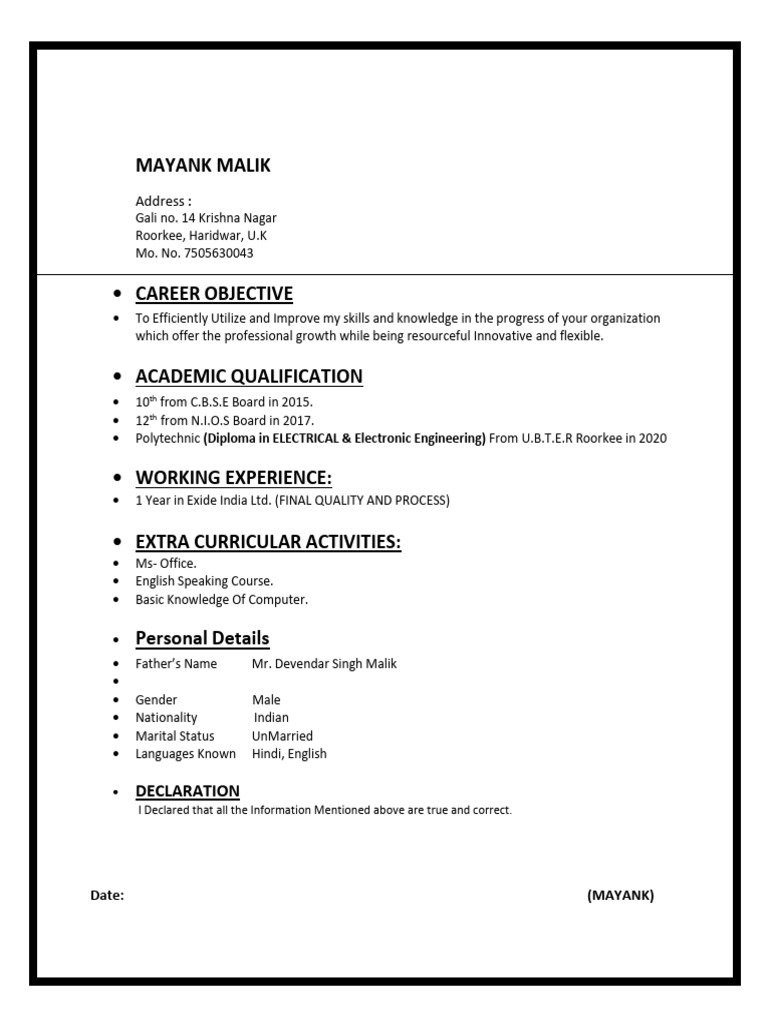 Mayank's CV | PDF