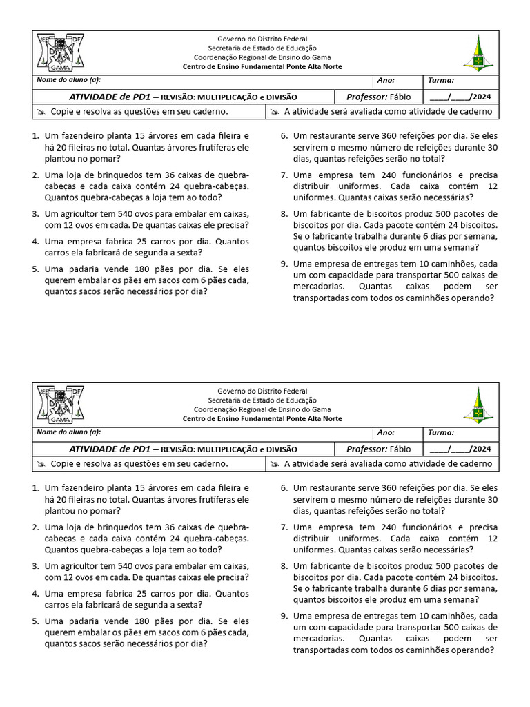 Ativ Multipl 6ano | PDF