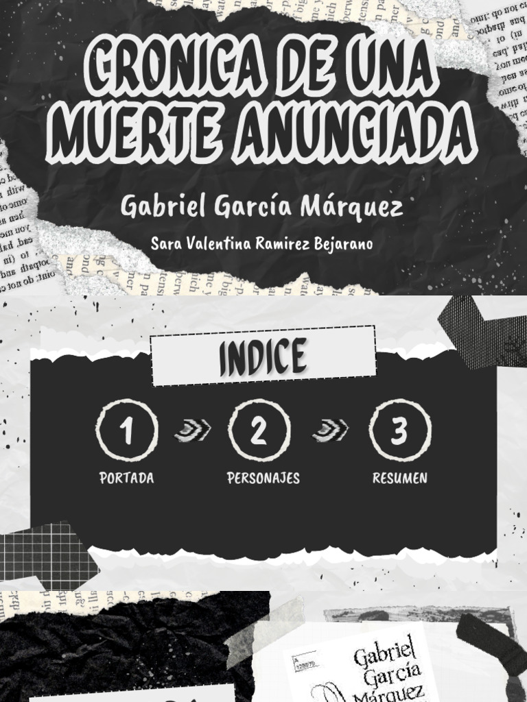Cronica de Una Muerte Anunciada | PDF
