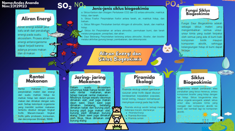 Mind Mapping Aliran Energi Dan Siklus Biogeokimia Andes Ananda 23129123