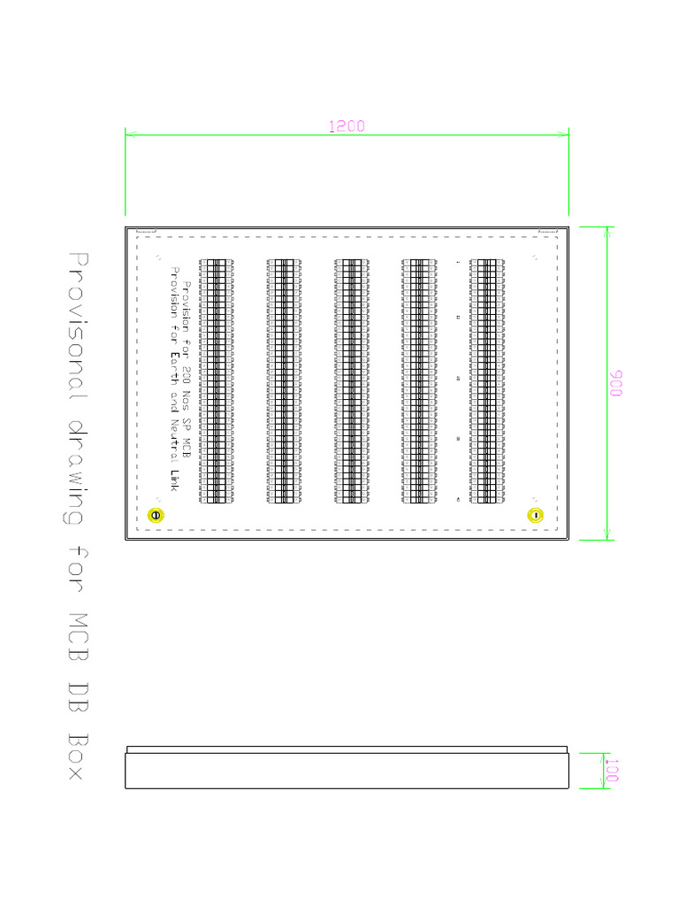 Provisional Drawing for MCB DB Box | PDF