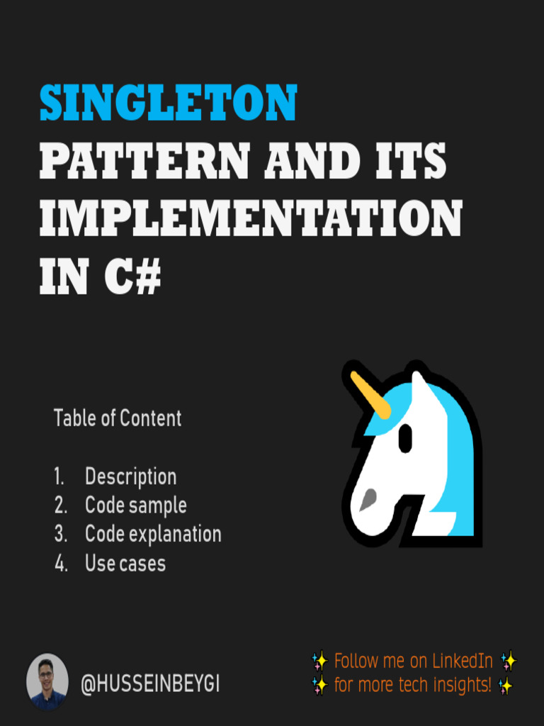 Singleton Pattern and Its Implementation in C# | PDF