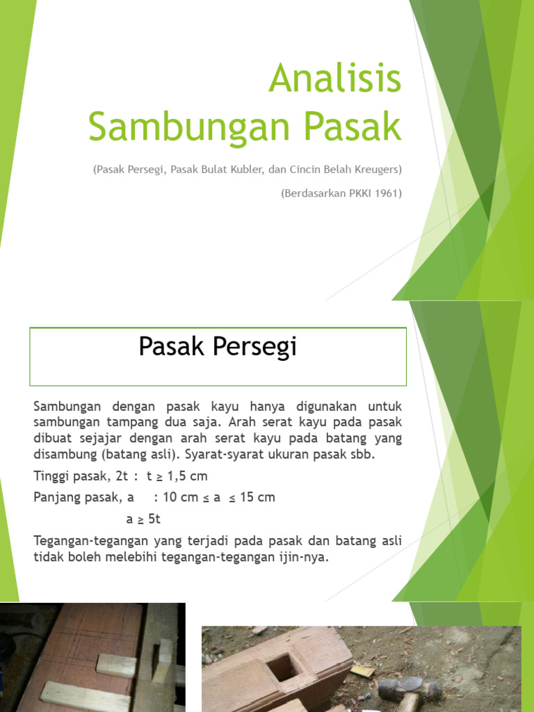 Analisis Sambungan Pasak | PDF