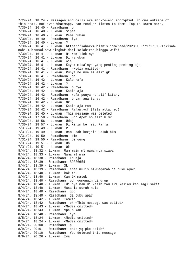 WhatsApp Chat With Lukman | PDF
