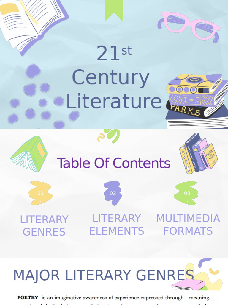 Literary Genres, Elements of Poetry and Short Story, and Multimedia ...