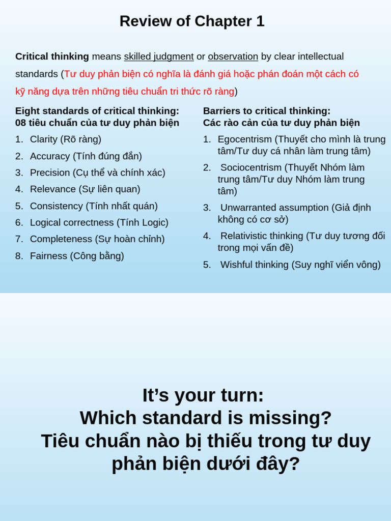 Review of Chapter 1 - Bilingual | PDF