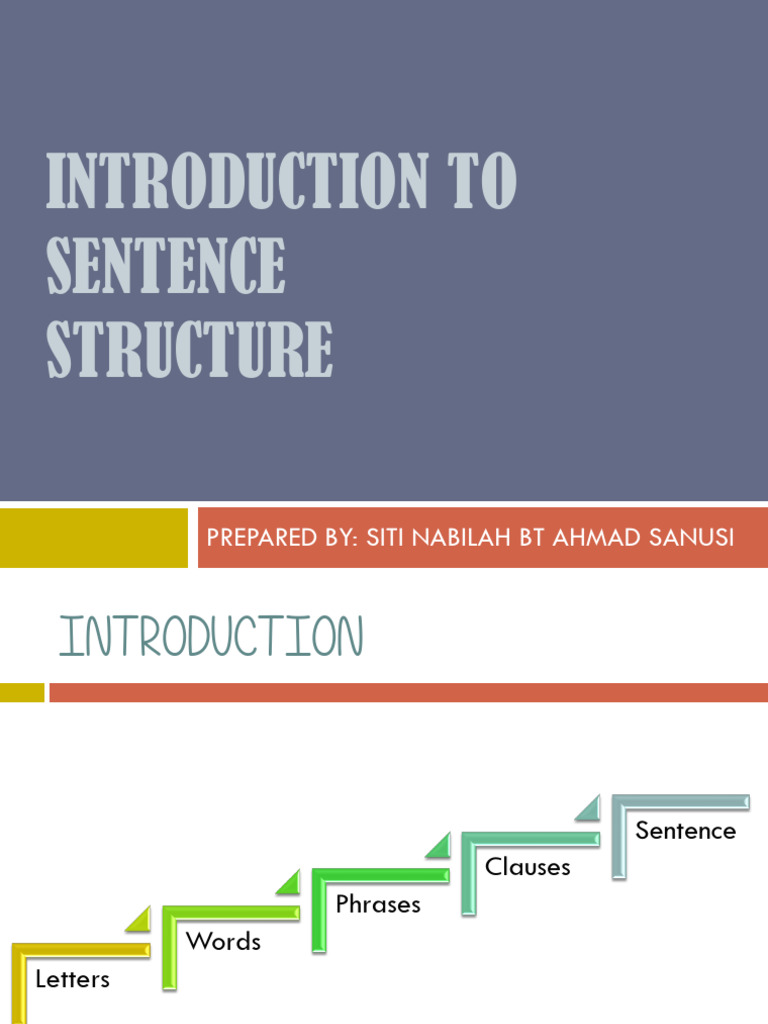 Introduction To Sentence Structure | PDF