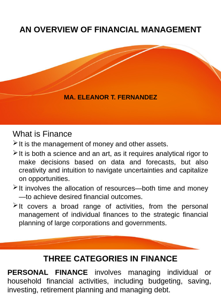 P1 An Overview of Financial Management | PDF